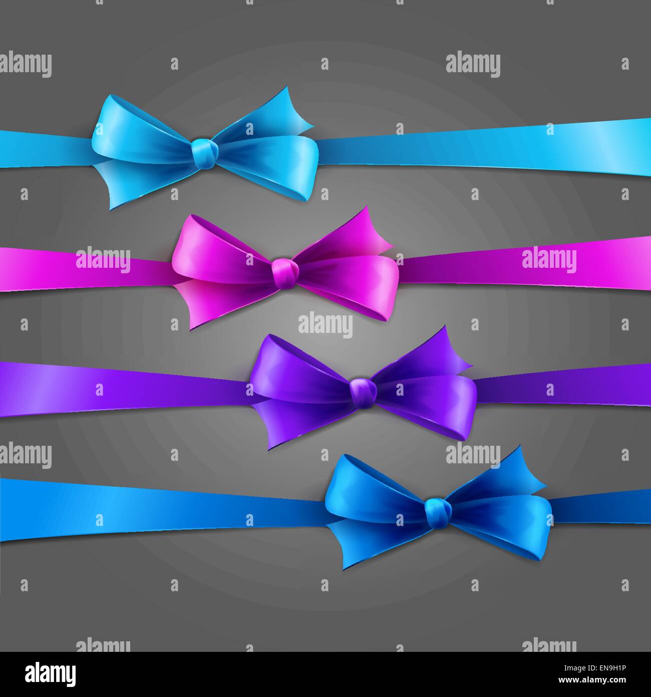 Vector illustration Set of color bow. EPS 10 Stock Vector Image & Art ...
