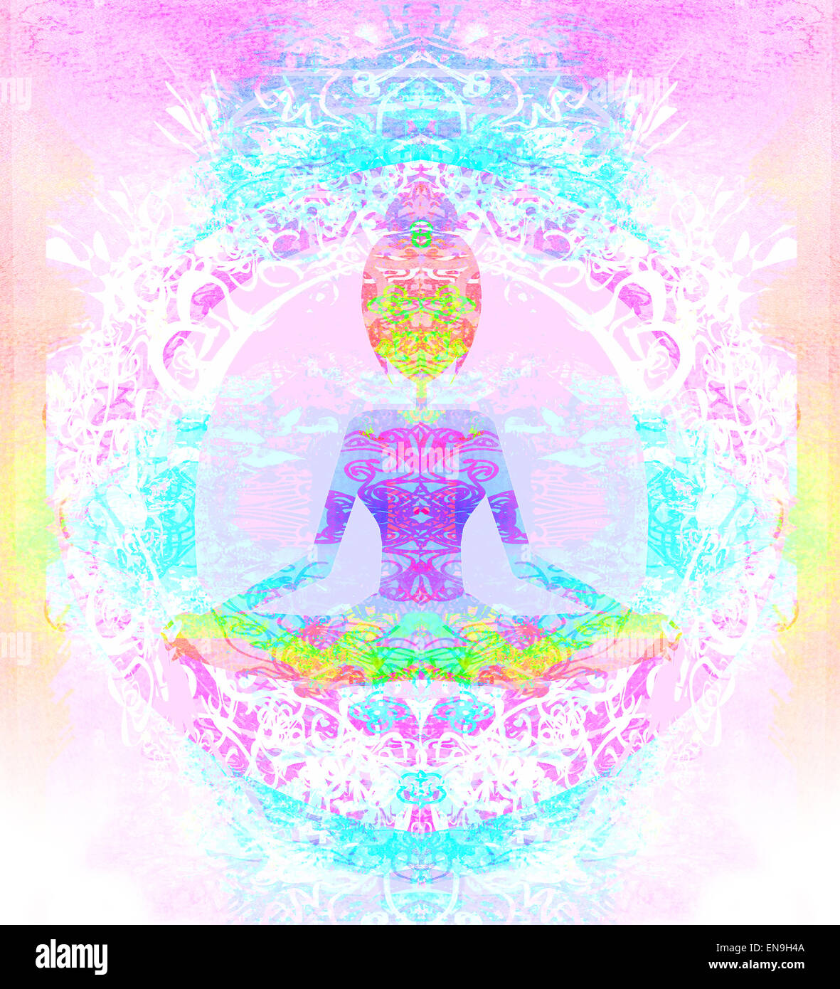 Yoga lotus pose Stock Photo - Alamy