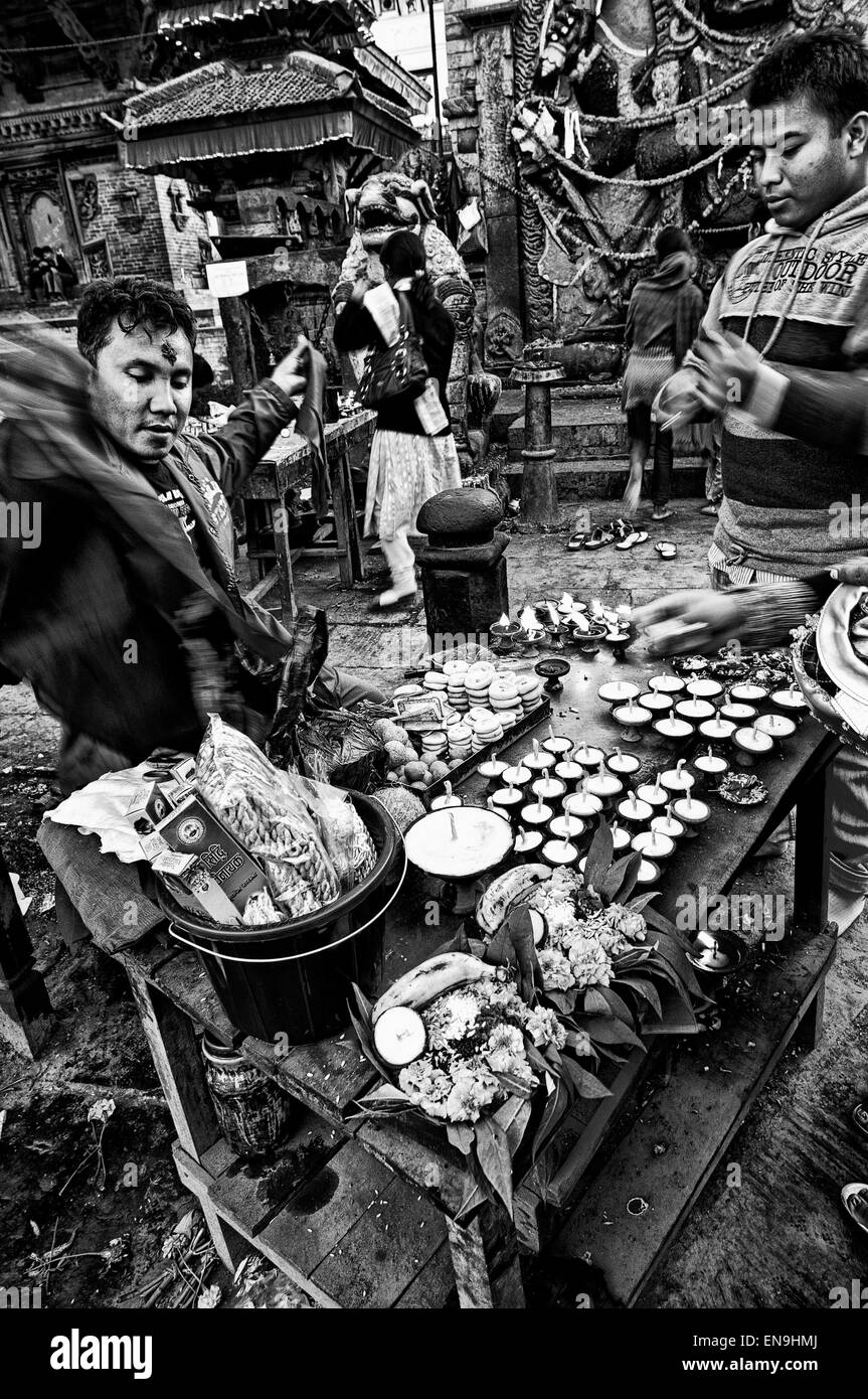 Prayer flags on a Black and White Stock Photos & Images - Alamy