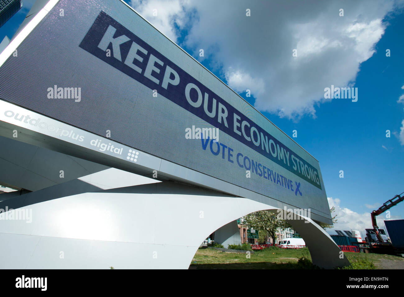 London UK. 30th April 2015. A general election campaign poster for the ...