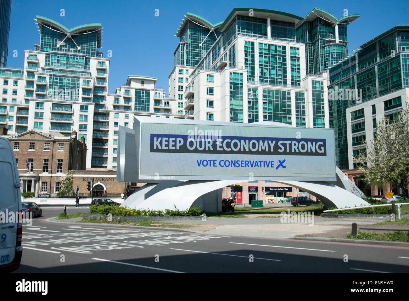 London UK. 30th April 2015. A general election campaign poster for the ...