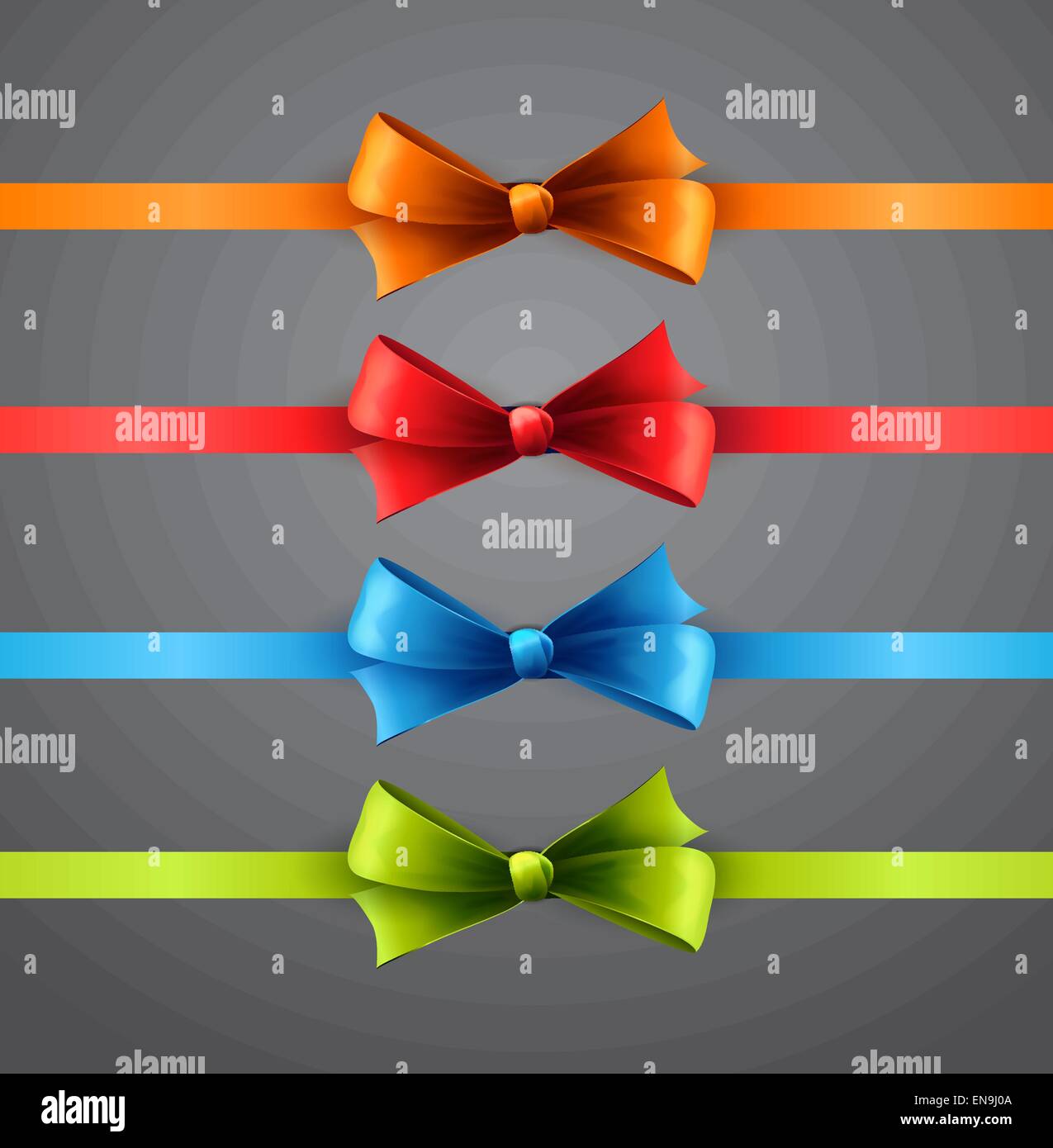 Vector illustration Colorful ribbons with bows Stock Vector Image & Art ...
