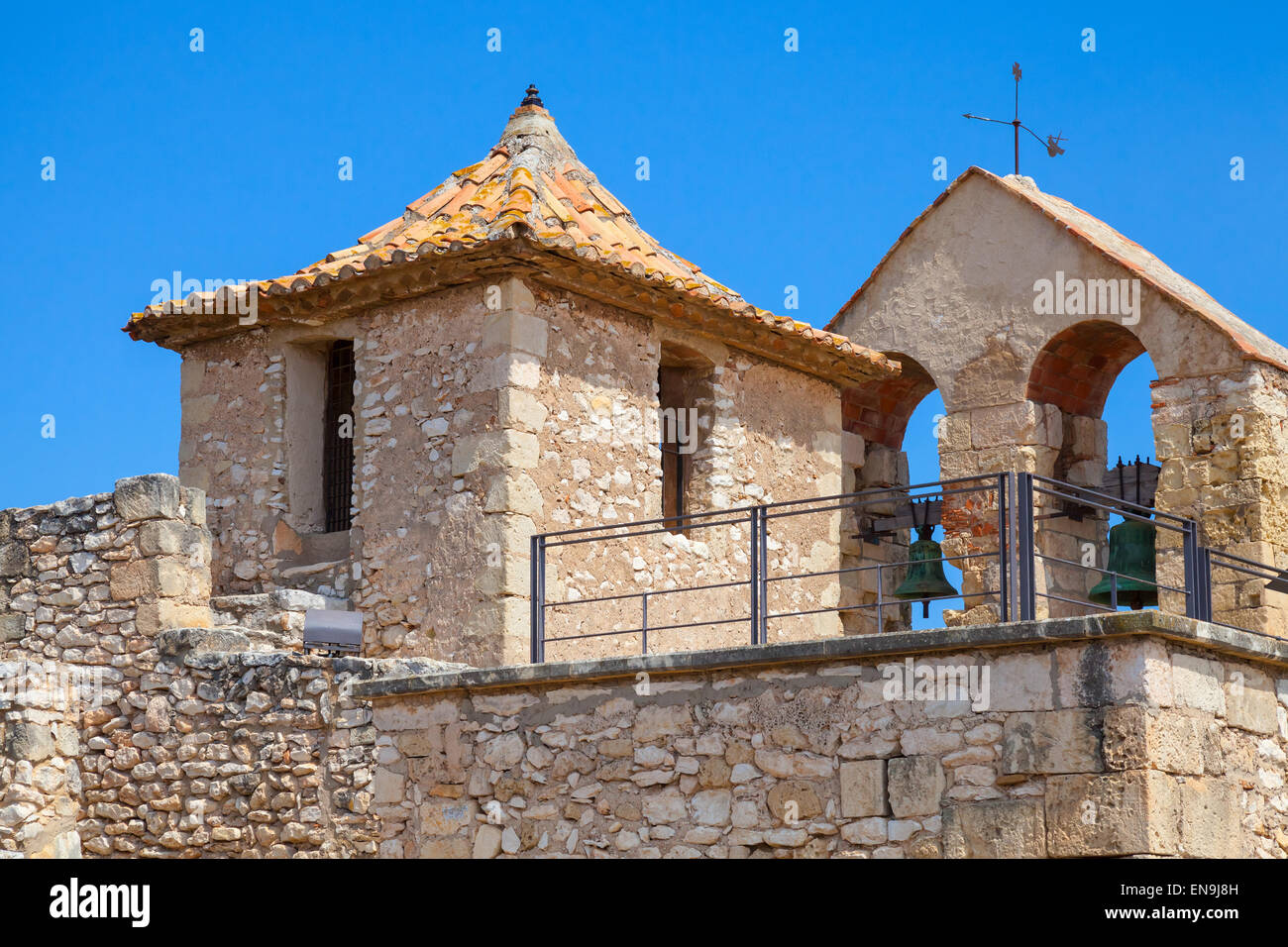 Medieval stone castle in Calafell town, Spain Stock Photo - Alamy