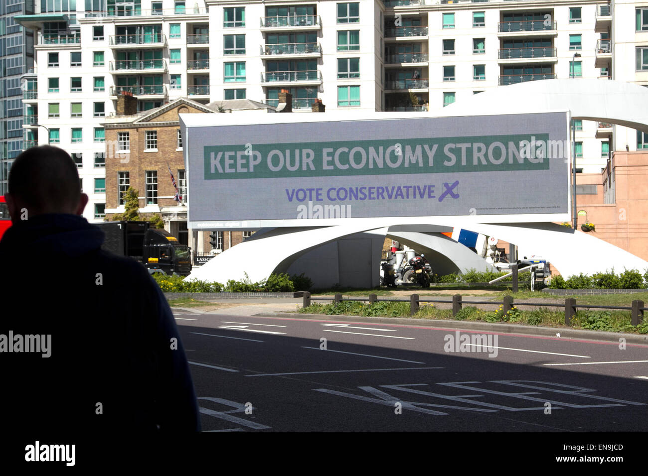 London UK. 30th April 2015. A general election campaign poster for the ...