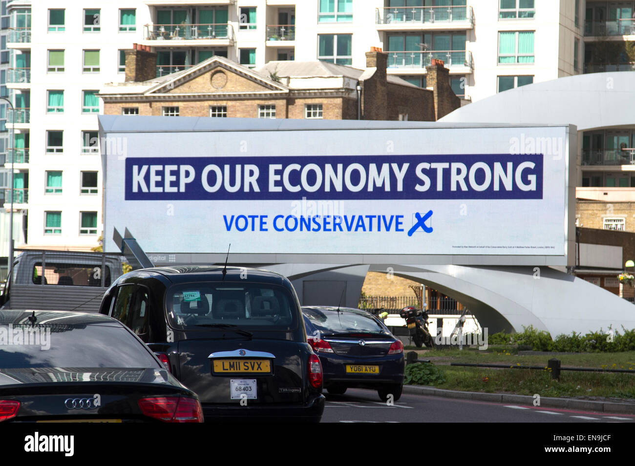 London UK. 30th April 2015. A general election campaign poster for the ...