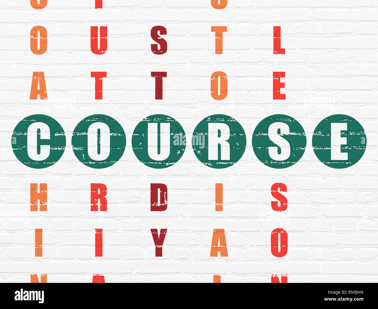 Education concept: word Course in solving Crossword Puzzle Stock Photo ...