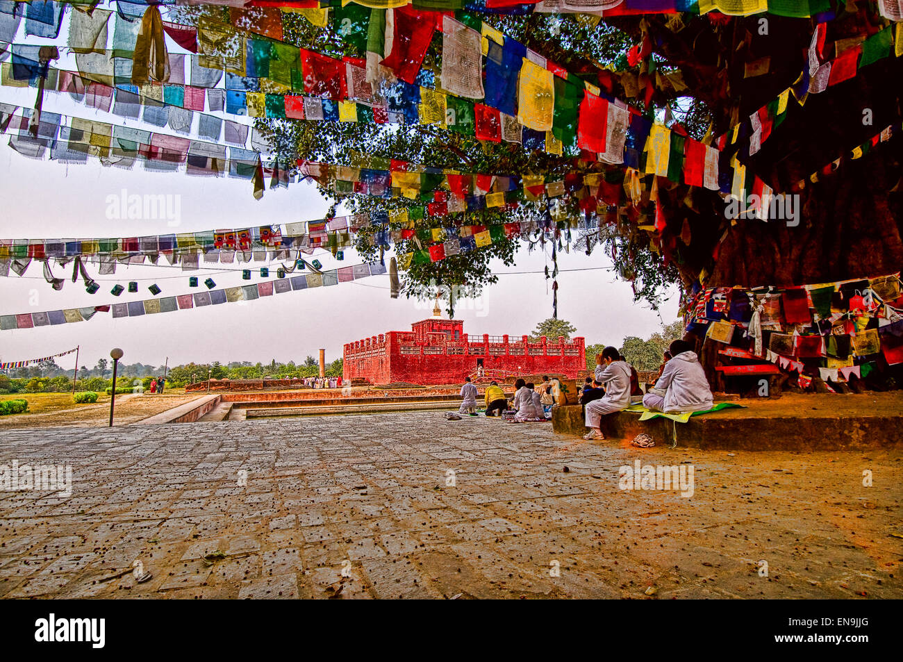 The Maha Devi temple is surrounded by the brick foundations of ancient ...