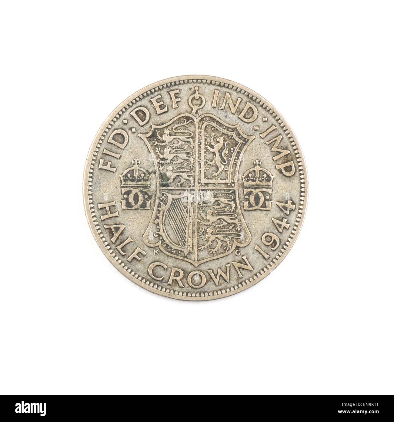 A British 1944 Half Crown coin pre decimalisation Stock Photo - Alamy