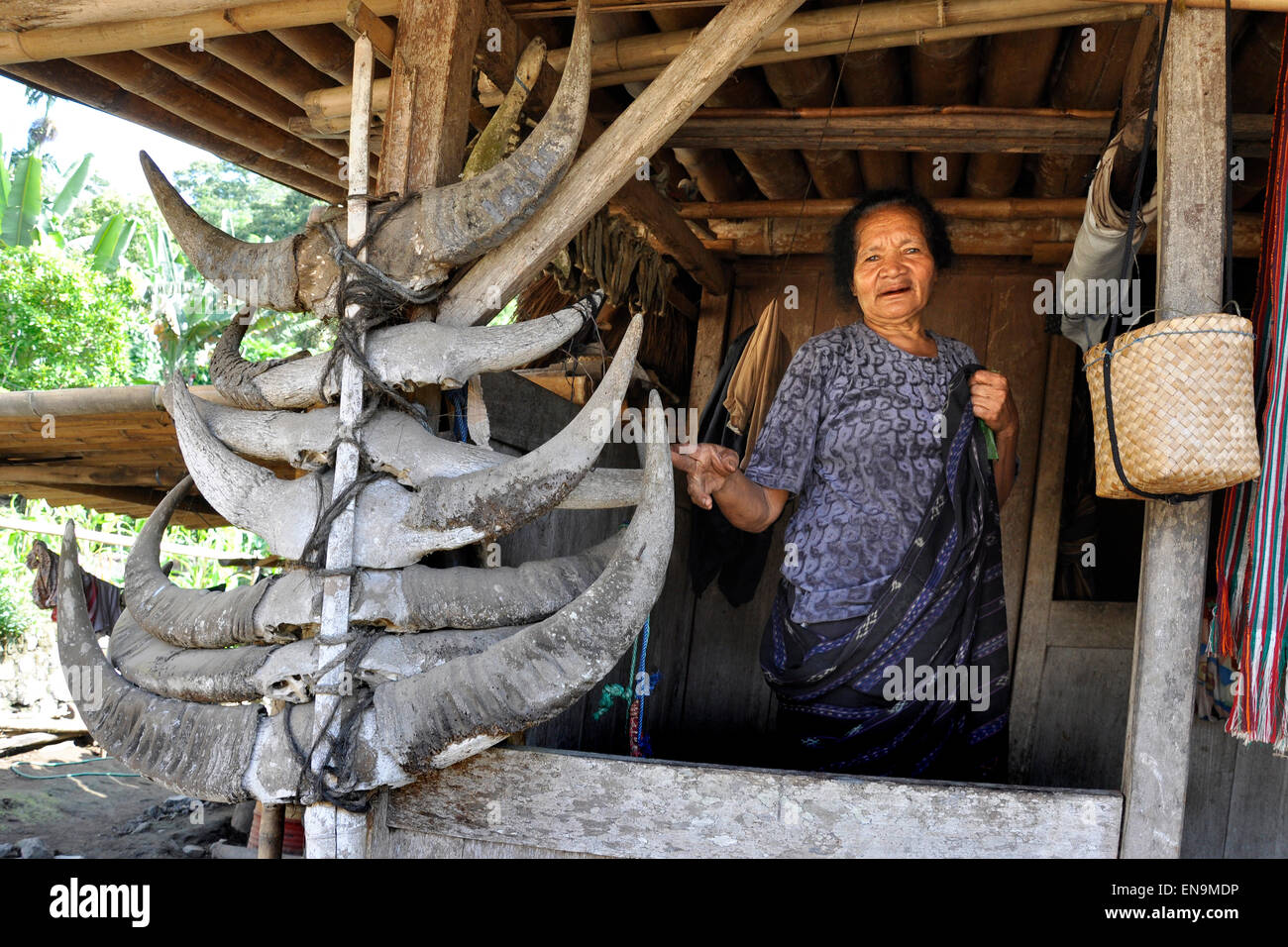 Indonesia, Flores island, Luba village, woman Stock Photo - Alamy