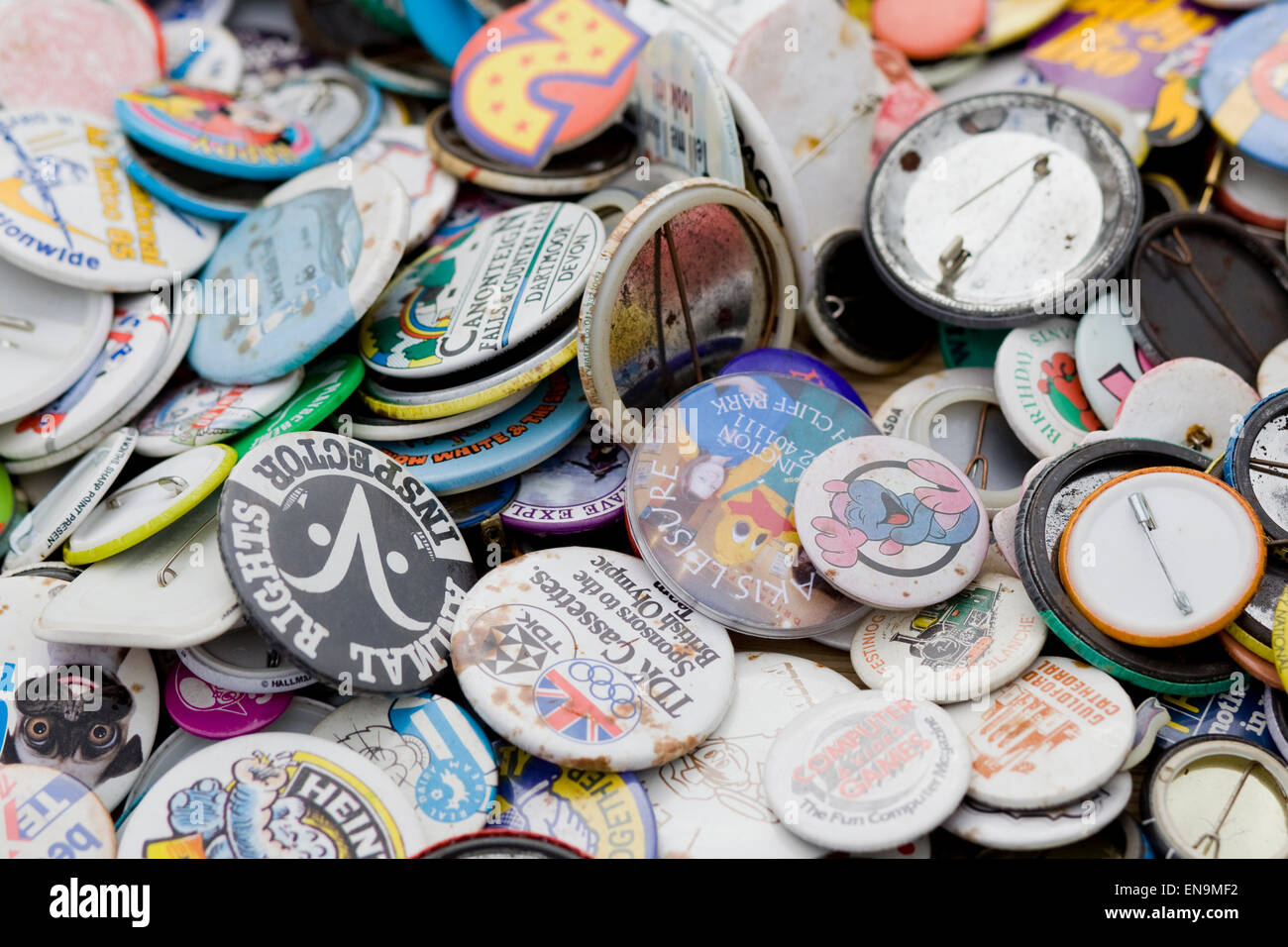 A Collection of Vintage Badges Stock Photo - Alamy