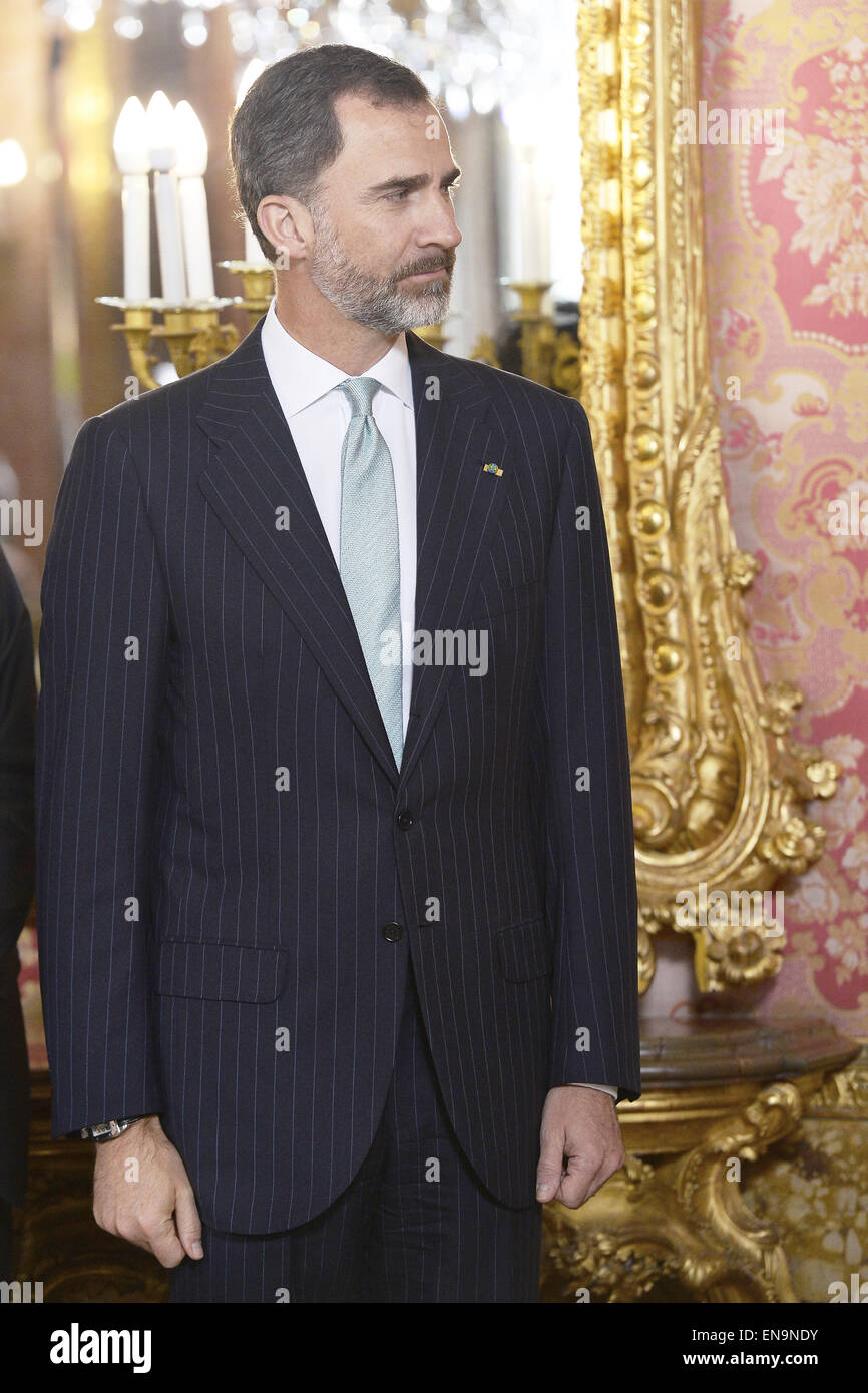 Madrid, Spain. 30th Apr, 2015. King Felipe VI of Spain attended a Lunch ...