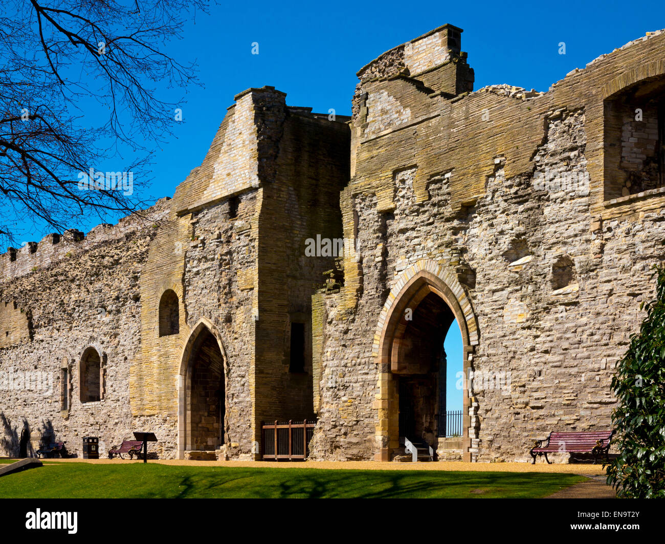 The ruins of Newark Castle in Newark on Trent Nottinghamshire England ...
