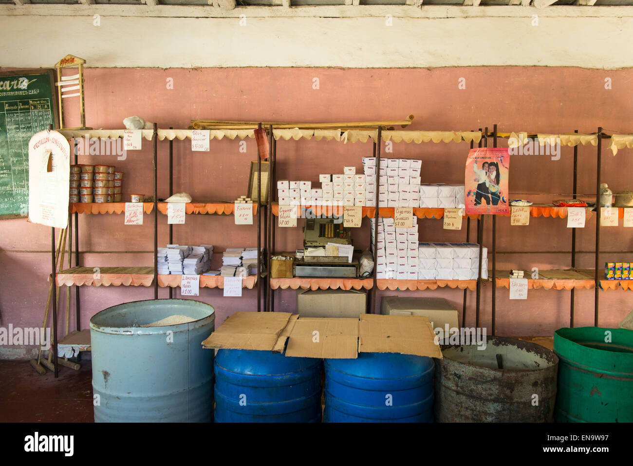 Cuba Vinales state shop store bodega El Bancario the bank shelves ...