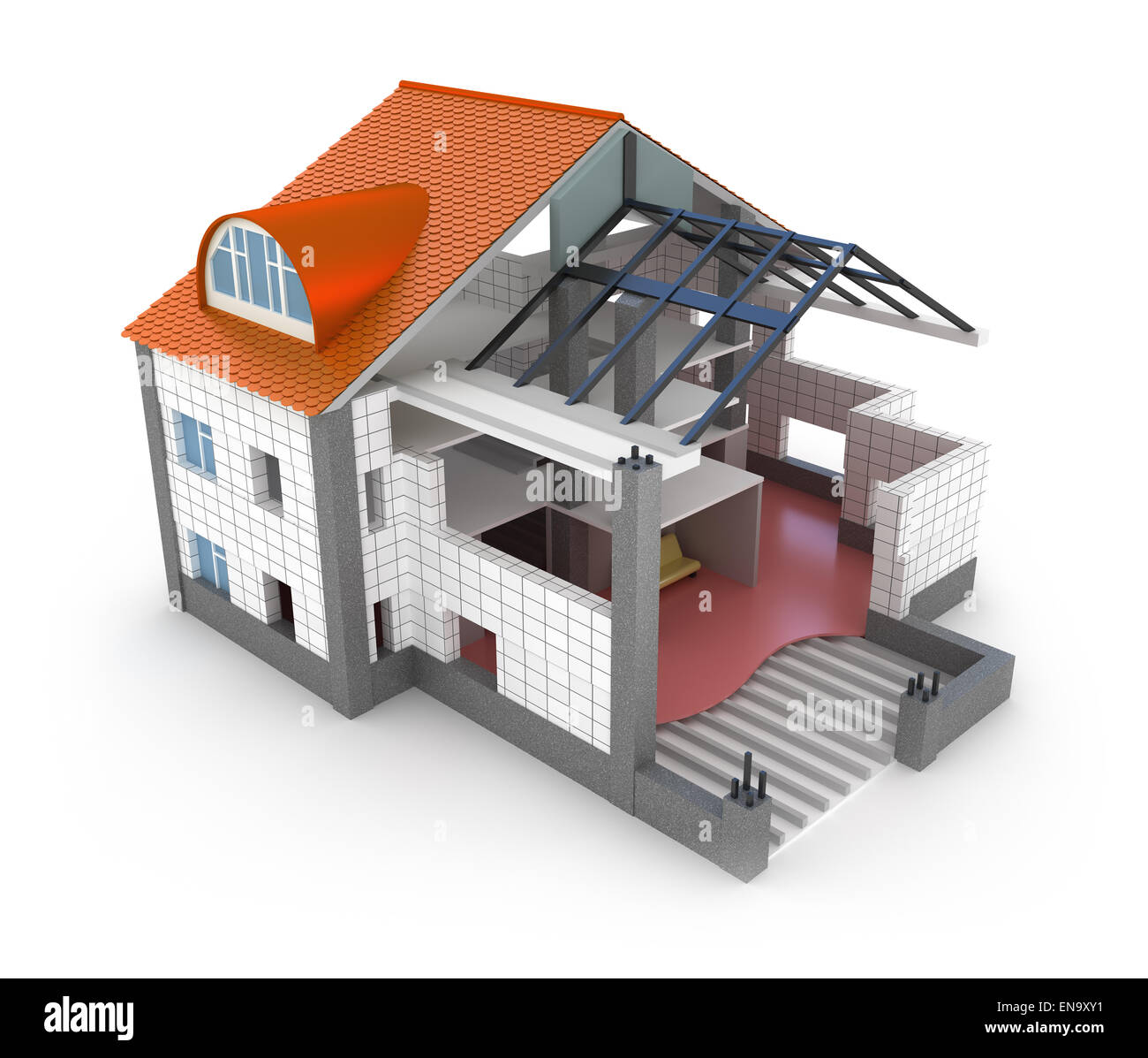 Architecture plan house isolated on white. My own design Stock Photo ...