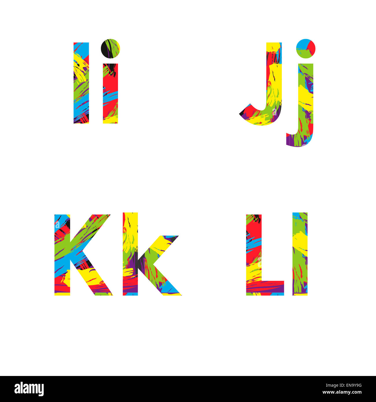 set of colorful alphabets on abstract background Stock Photo - Alamy
