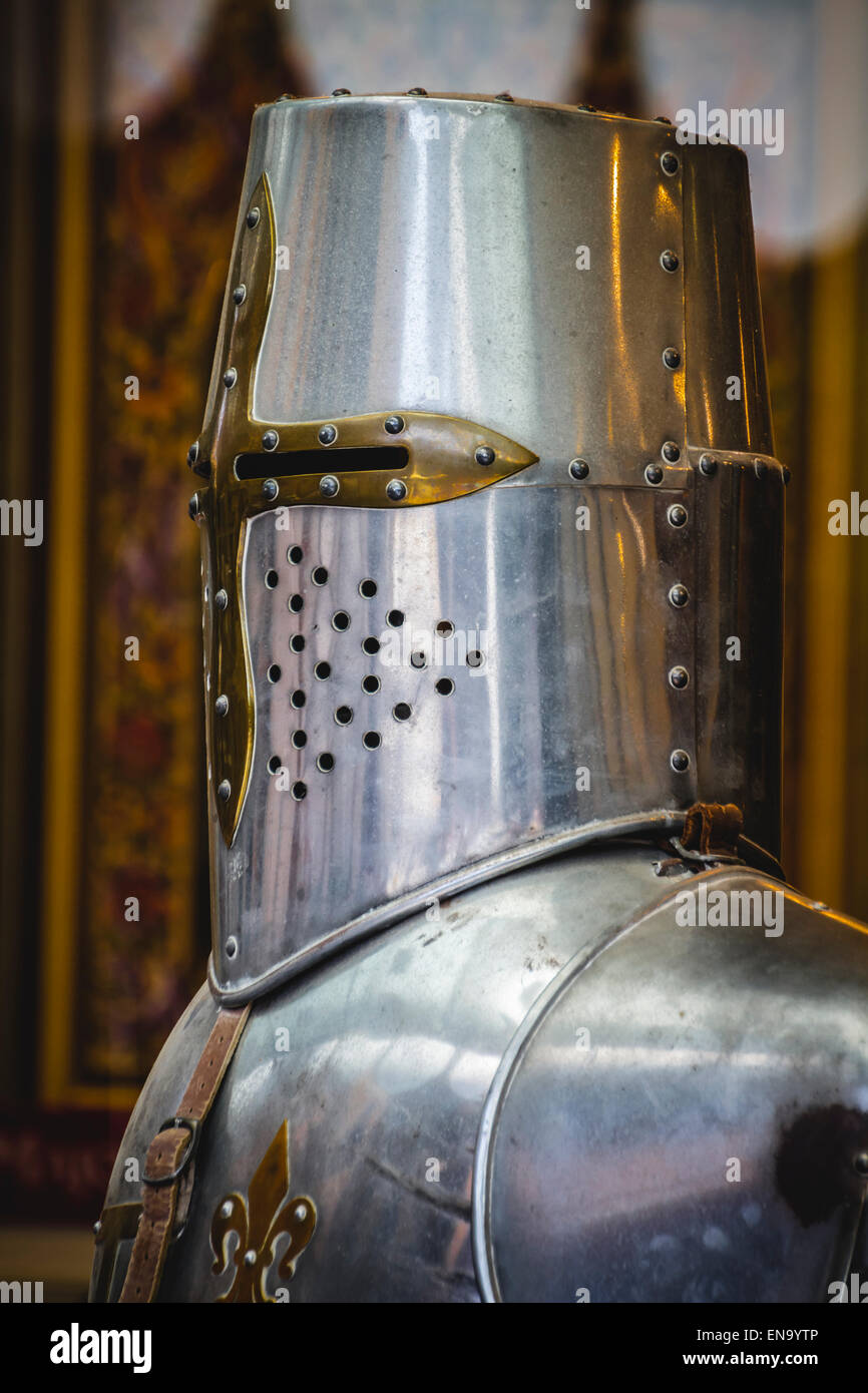 medieval armor made of wrought iron Stock Photo - Alamy