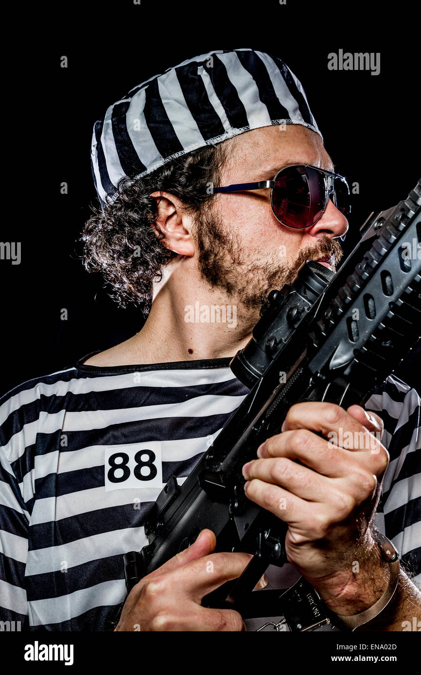 Security prison riot concept man holding hi-res stock photography and ...