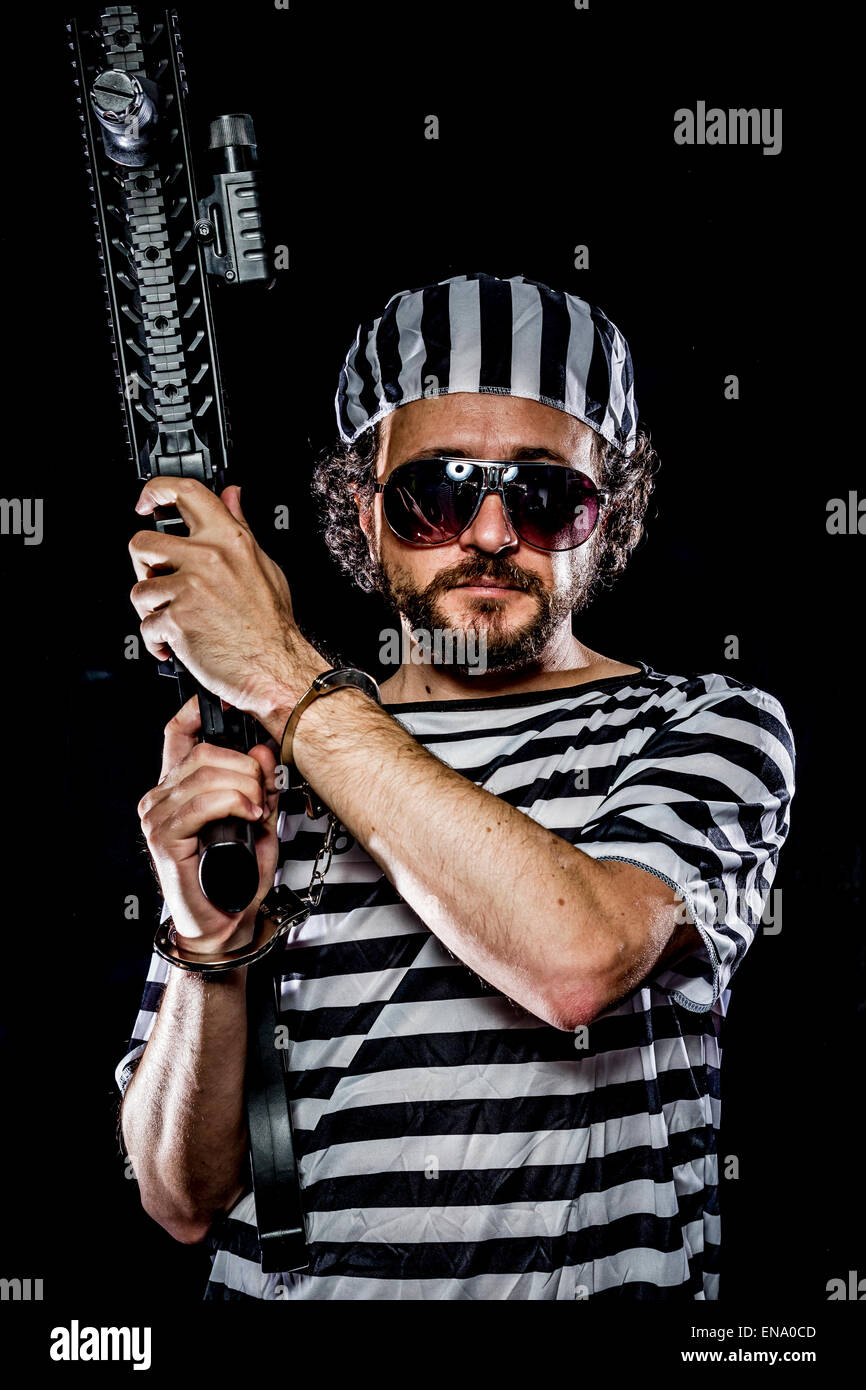 Security prison riot concept man holding hi-res stock photography and ...