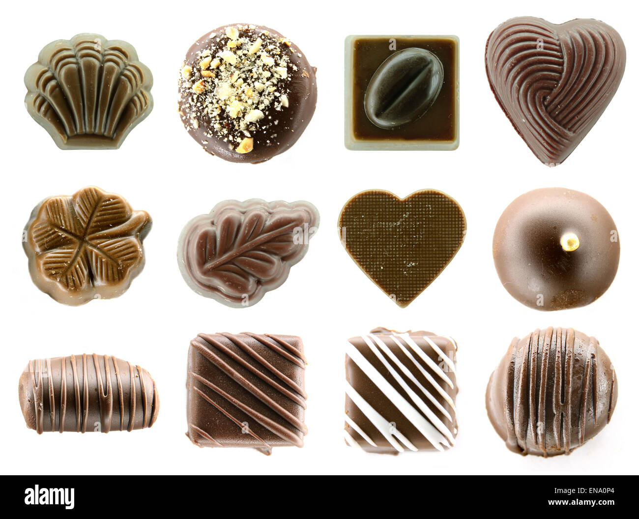 Set of cakes isolated on white Stock Photo - Alamy