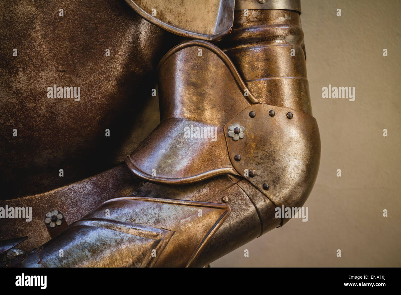 metal shield, medieval armor made of wrought iron Stock Photo - Alamy
