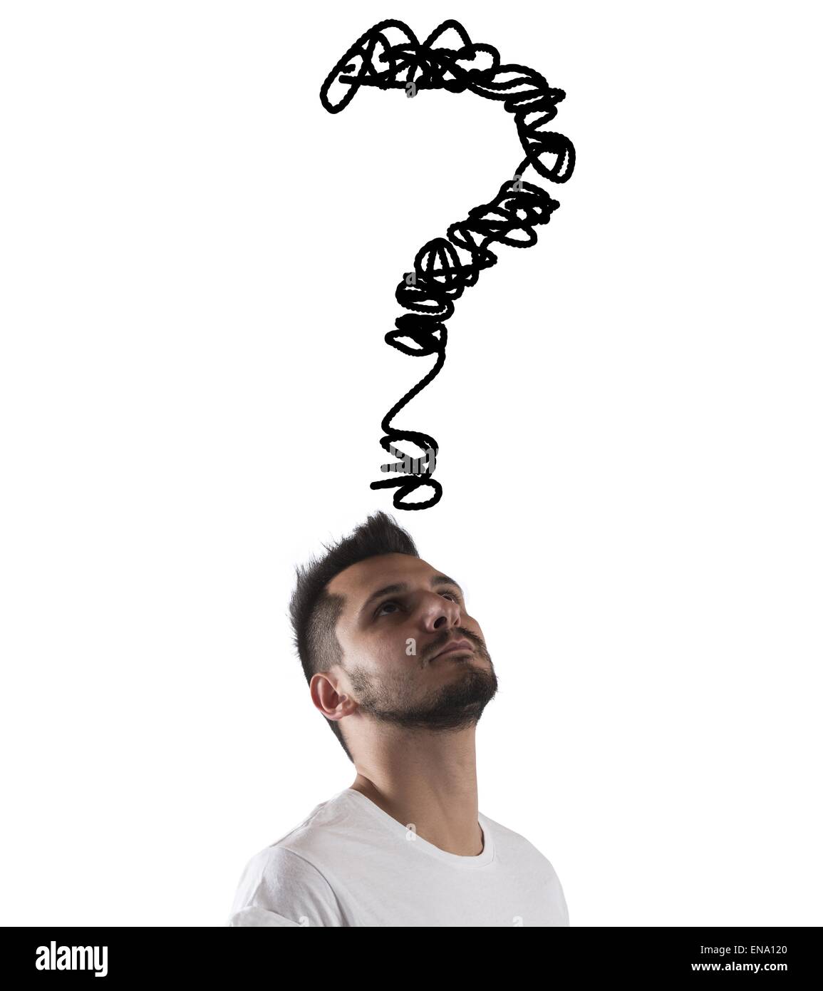 Question mark man head symbol hi-res stock photography and images - Alamy