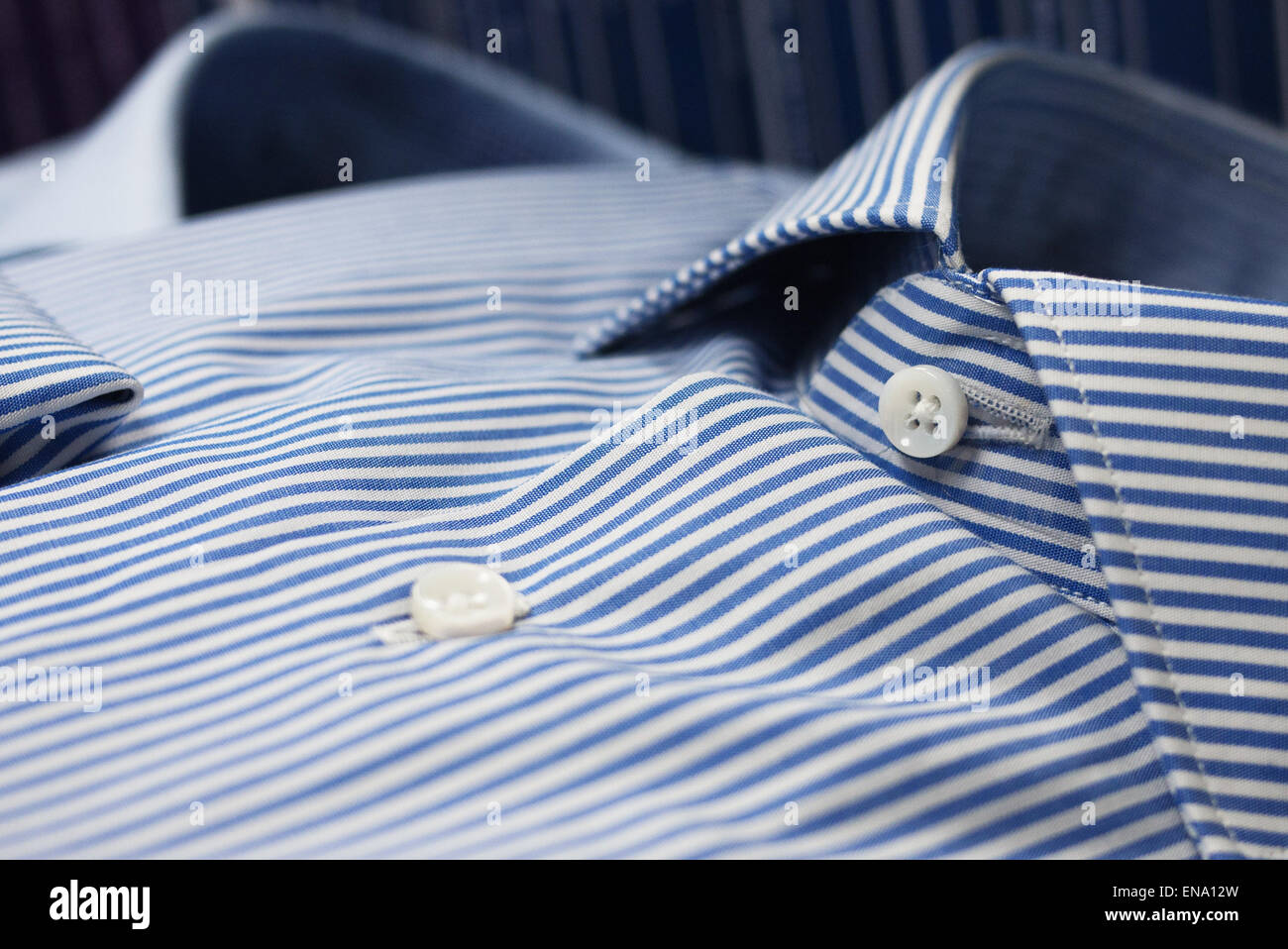 Blue stripes business shirt Stock Photo - Alamy