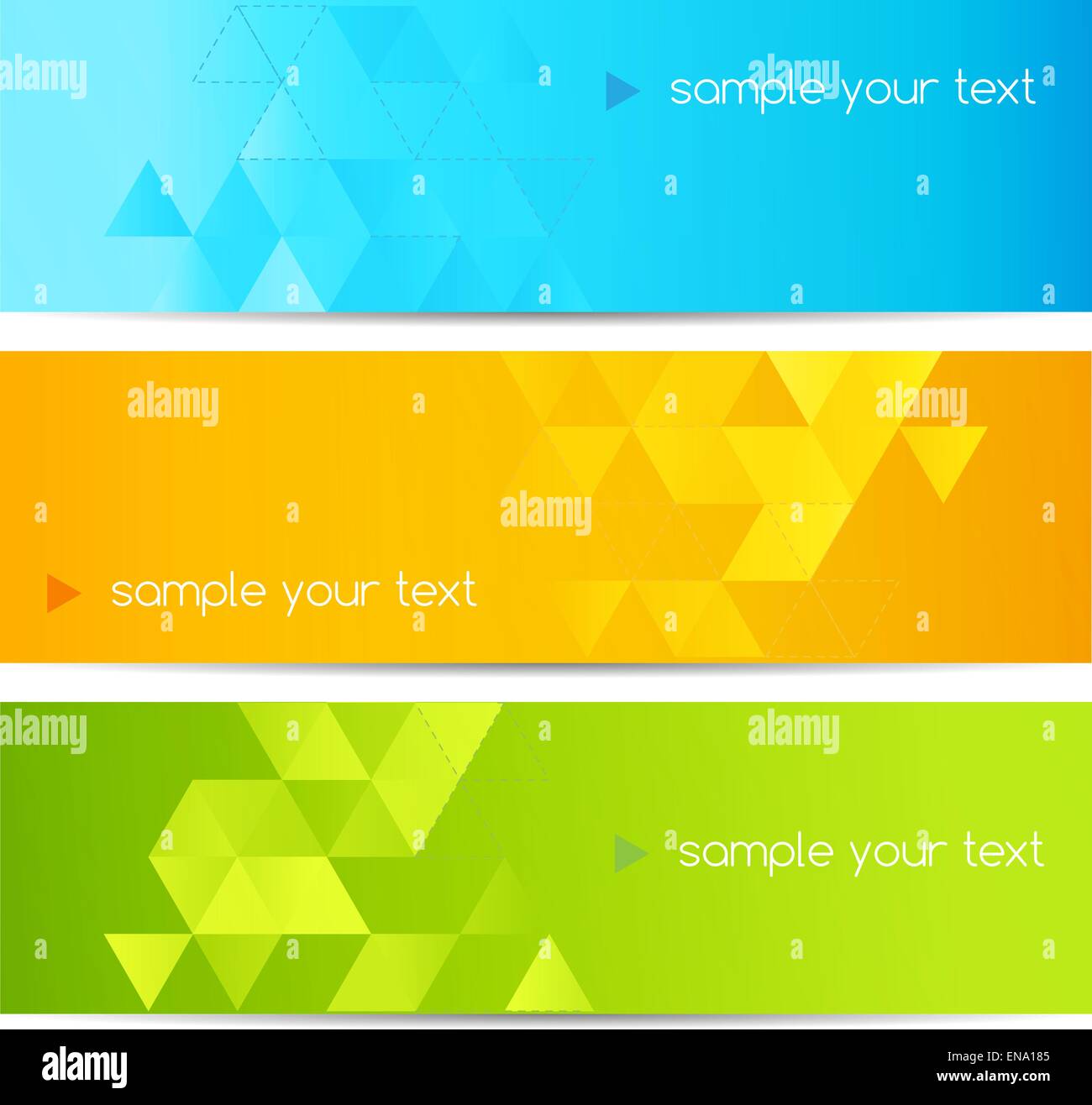 Vector color abstract geometric banner with triangle Stock Vector Image ...