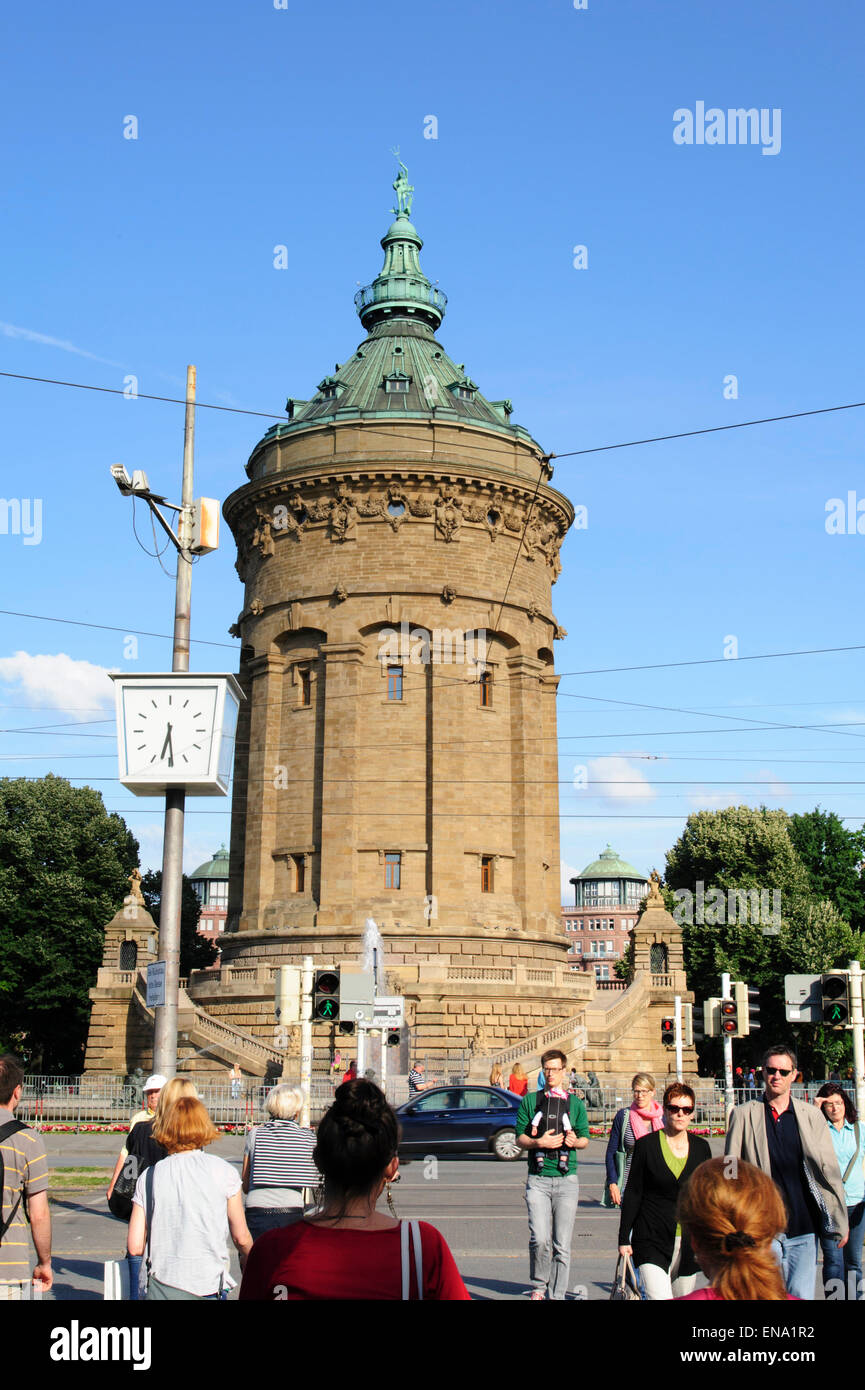 Wasserturm, Mannheim, Baden-Württemberg, Deutschland | water reservoir on Friechrich Square ...