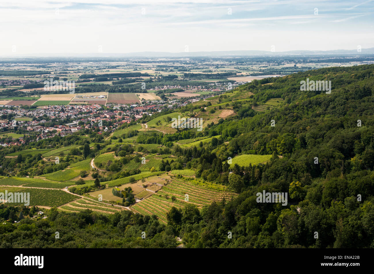Blick auf Bergstraße, Bensheim, Bergstraße, Hessen, Deutschland ...