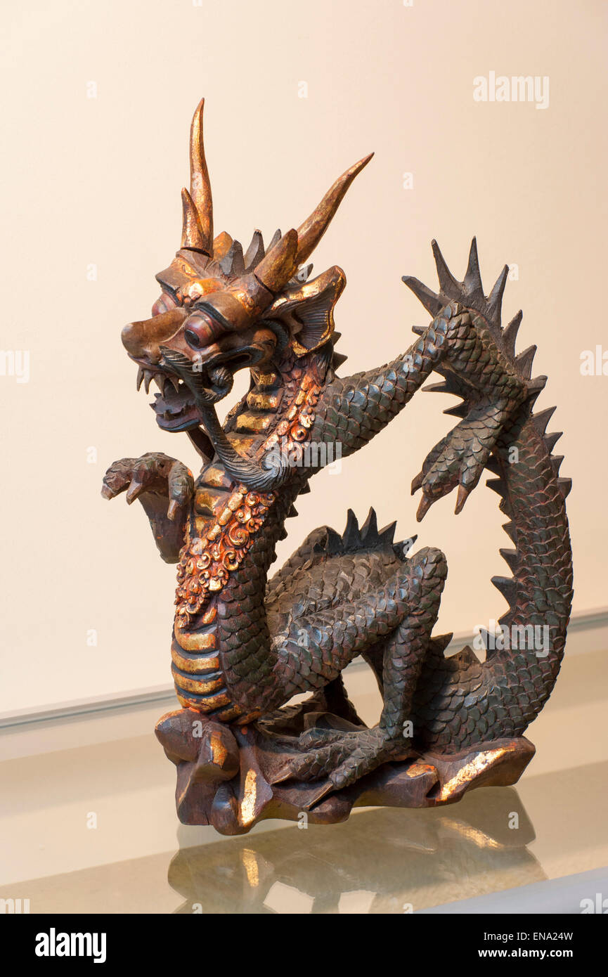 Exhibit in Dragon Museum, Lindenfels, Odenwald, Hesse, Germany Stock ...