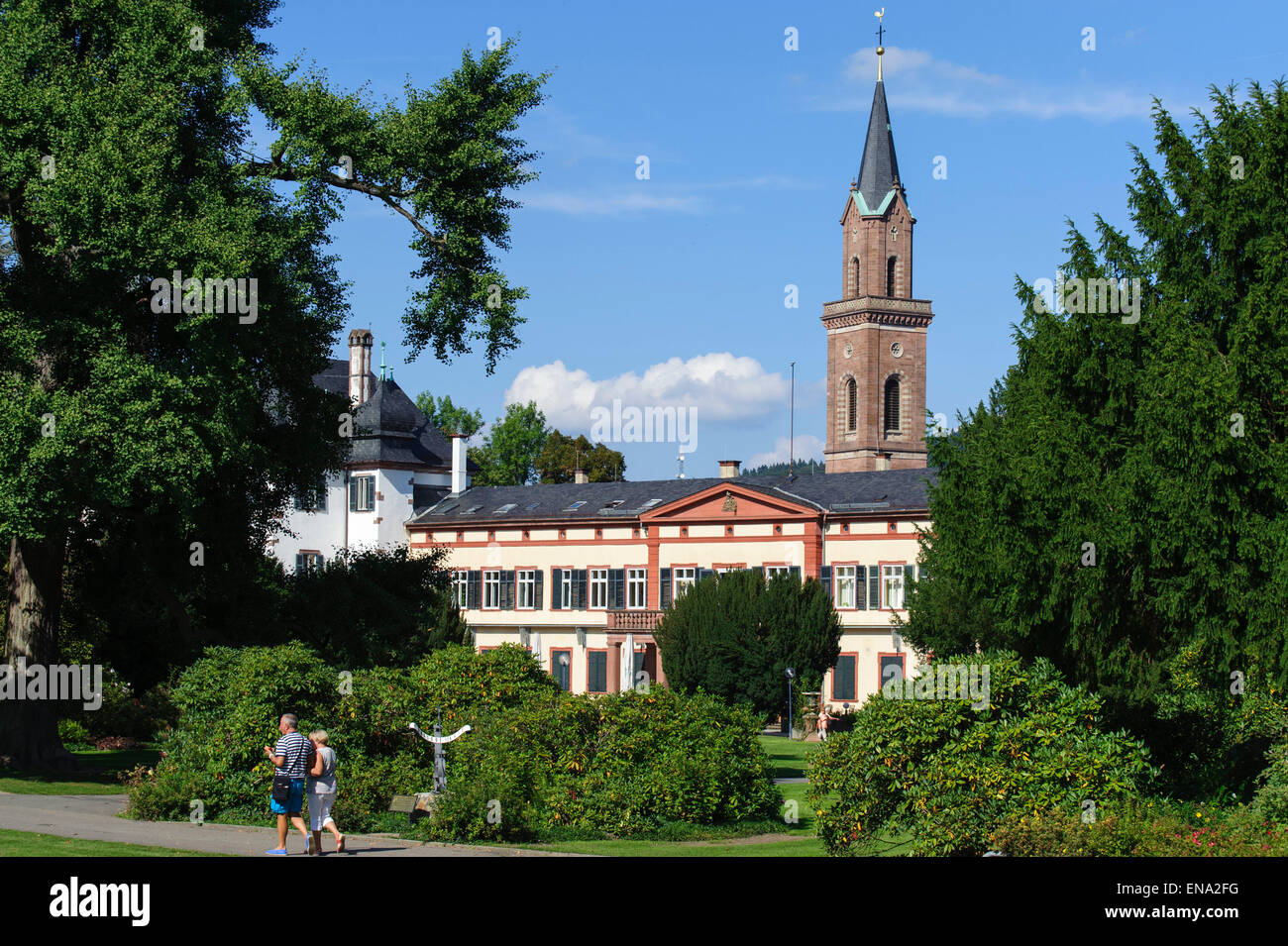 Schlosspark und Schloss, Weinheim, Baden-Württemberg, Deutschland ...