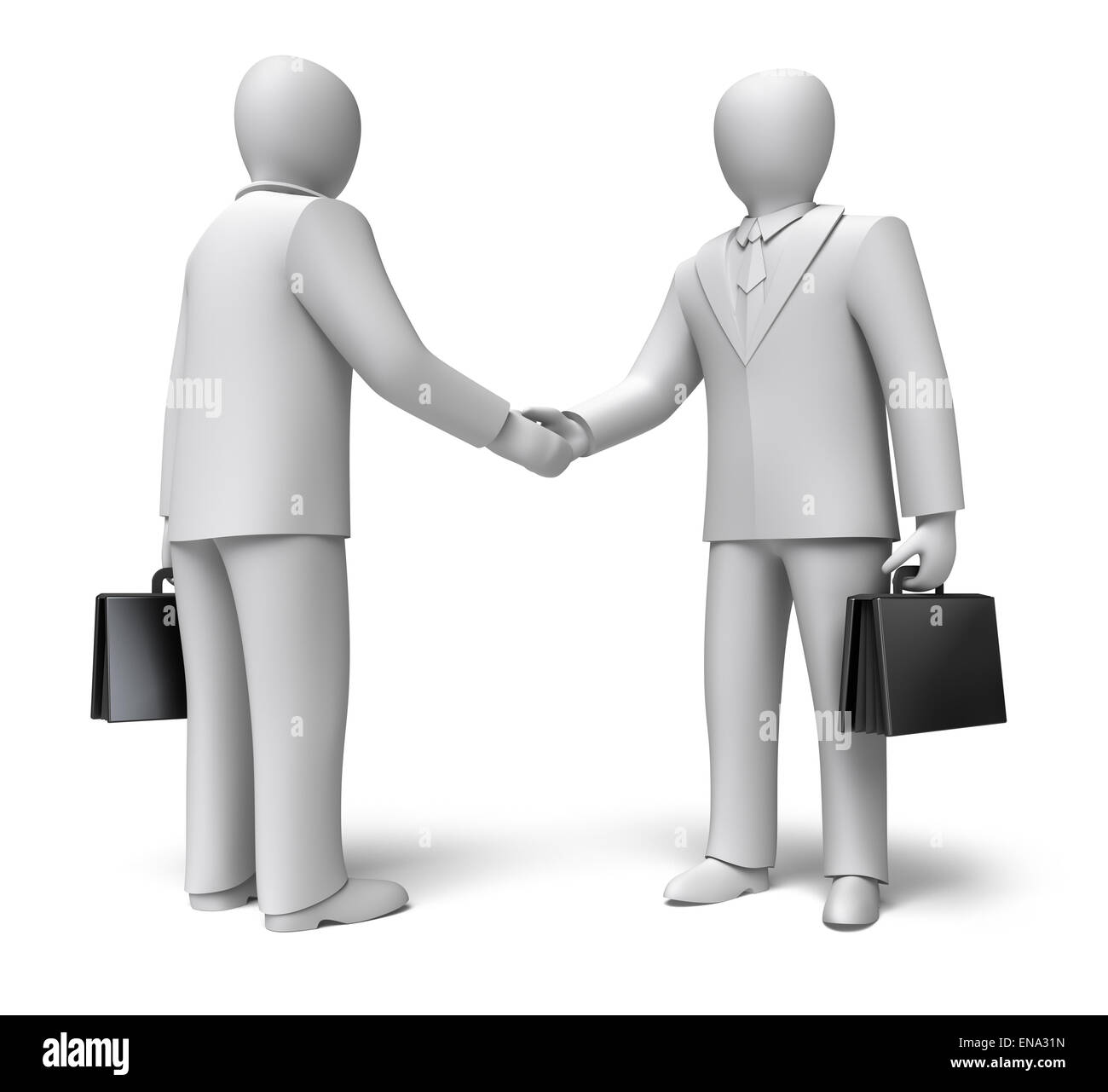 Business people shaking hands. 3D concept Stock Photo - Alamy