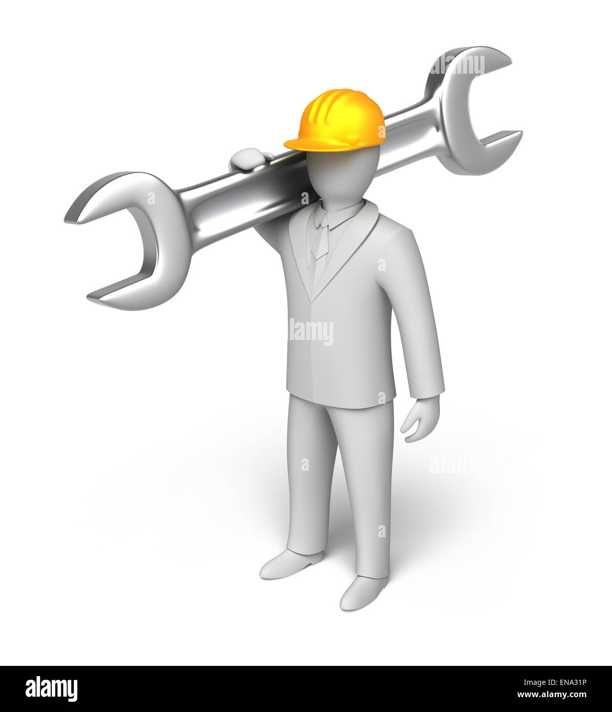 3d people man wrench businessman hi-res stock photography and images ...