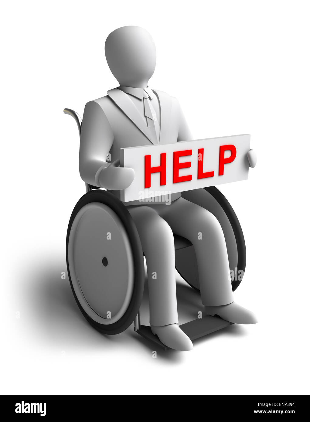 White man asks for help. Isolated on white Stock Photo - Alamy