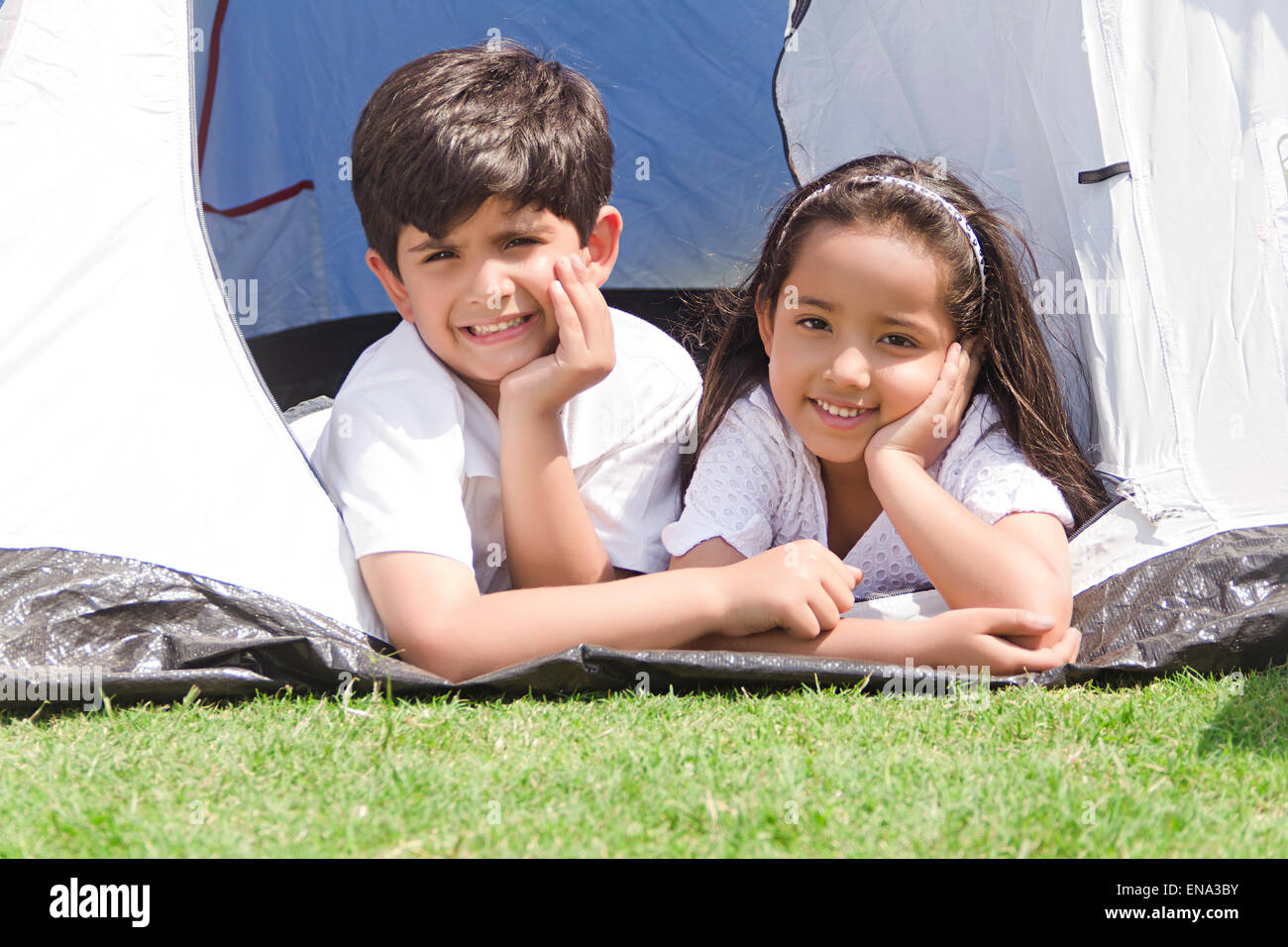 2 indian kids friends park enjoy Stock Photo - Alamy