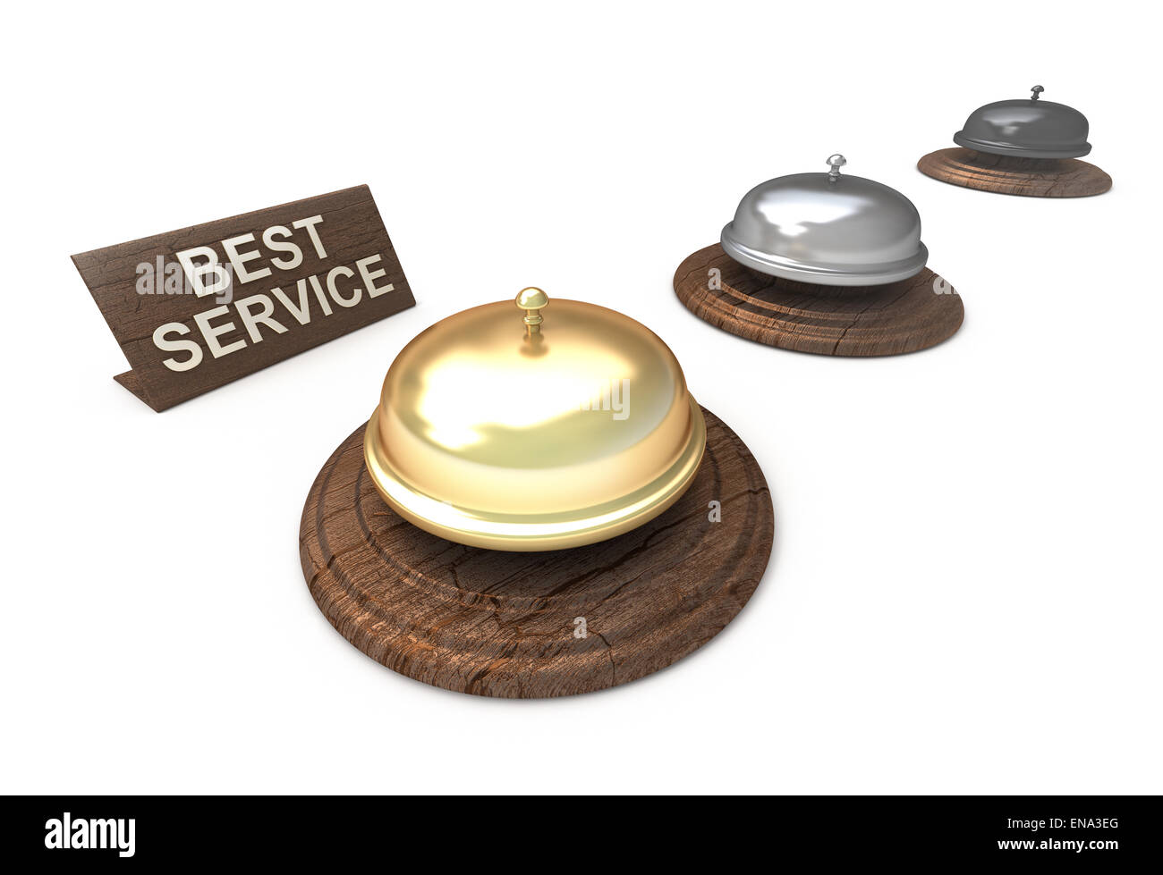 Best Service, golden bell Stock Photo - Alamy