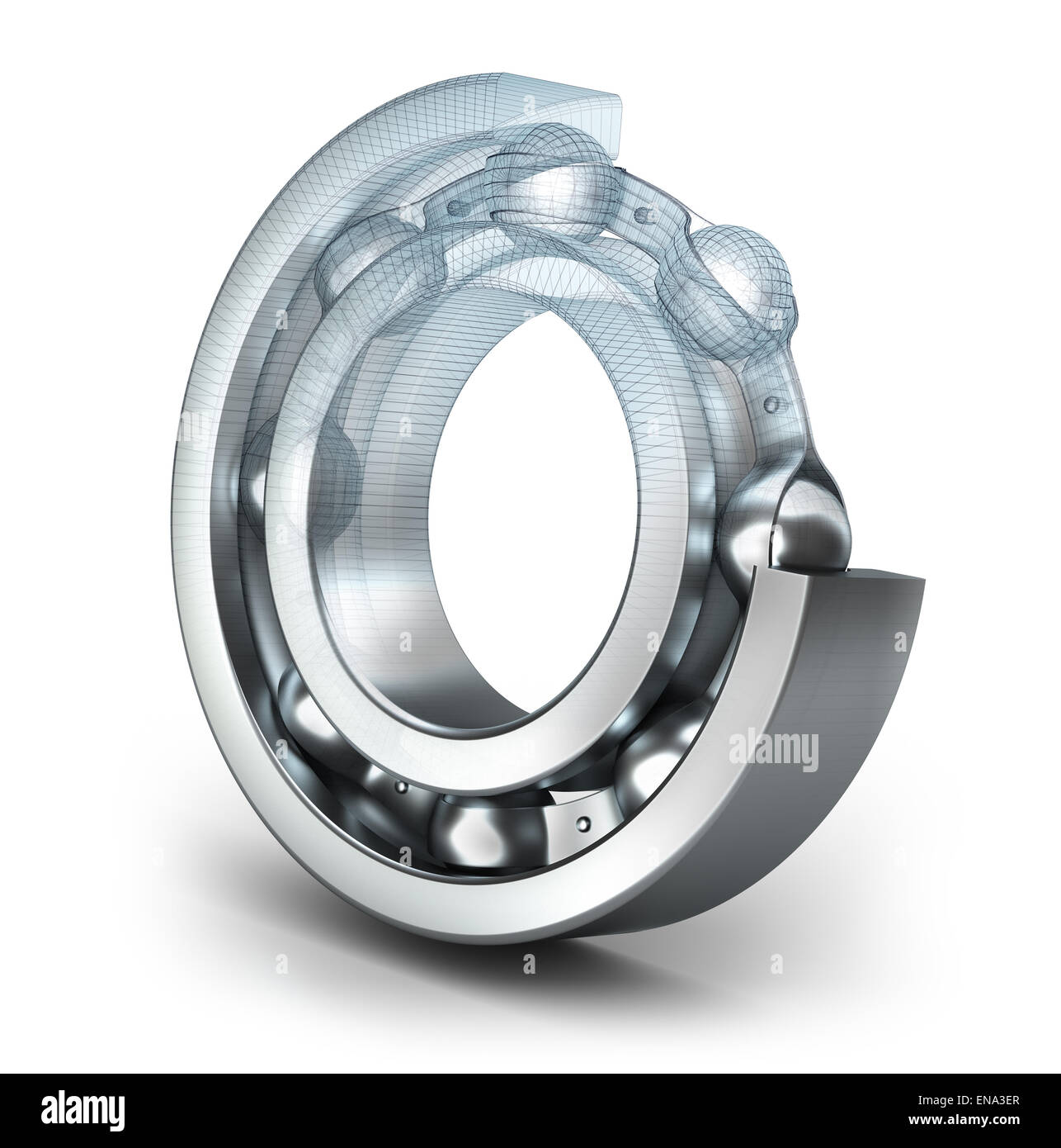 Detailed bearing design, isolated on white Stock Photo - Alamy