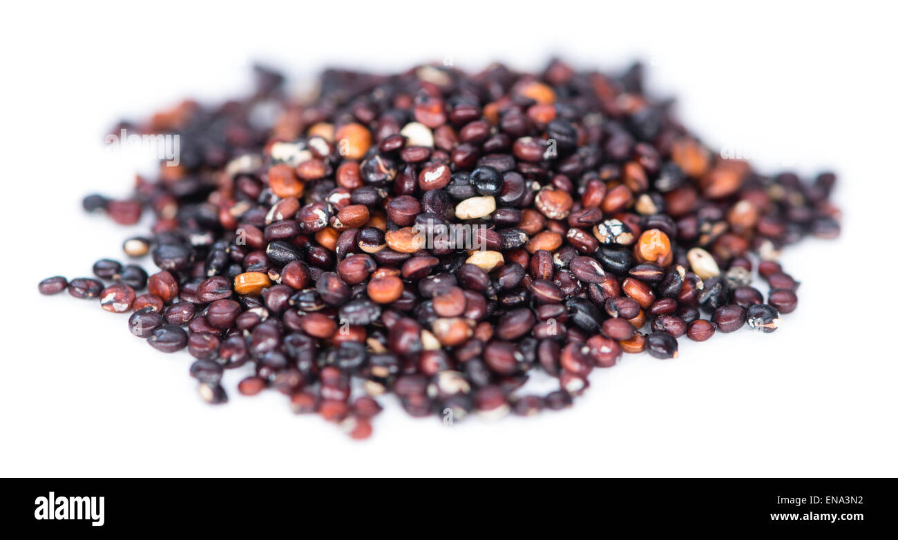 Black Quinoa (isolated on pure white) background Stock Photo - Alamy