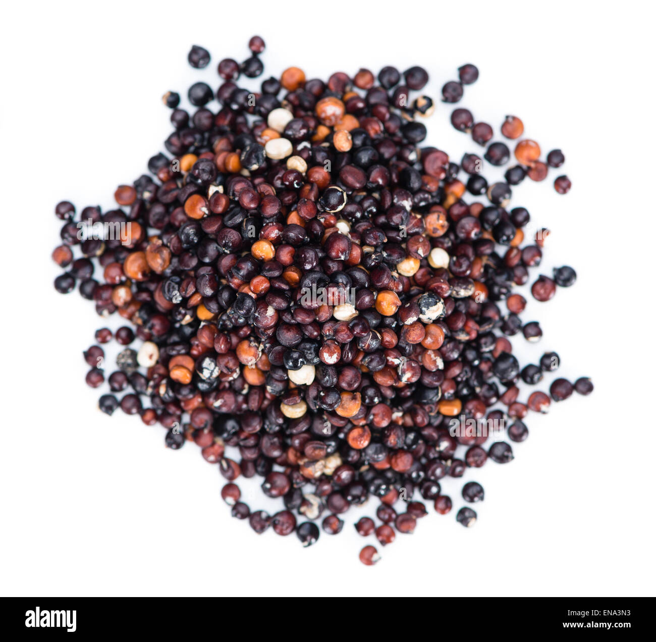 Black Quinoa (isolated on pure white) background Stock Photo - Alamy