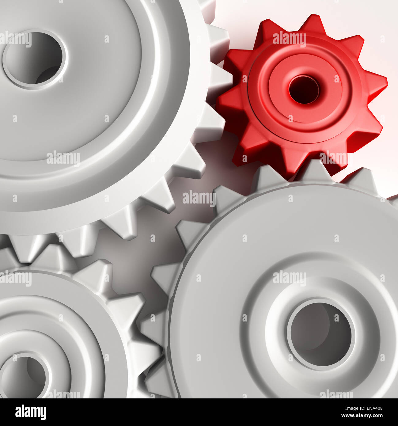 Abstract 3D concept of gear wheels Stock Photo - Alamy