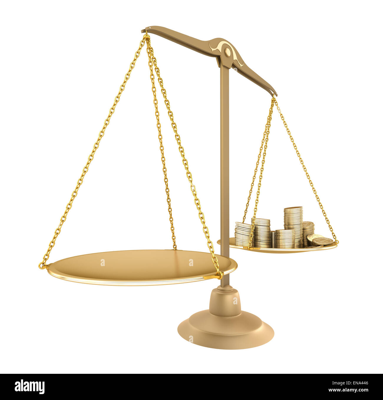 Gold balance. Something equal with money, isolated Stock Photo - Alamy