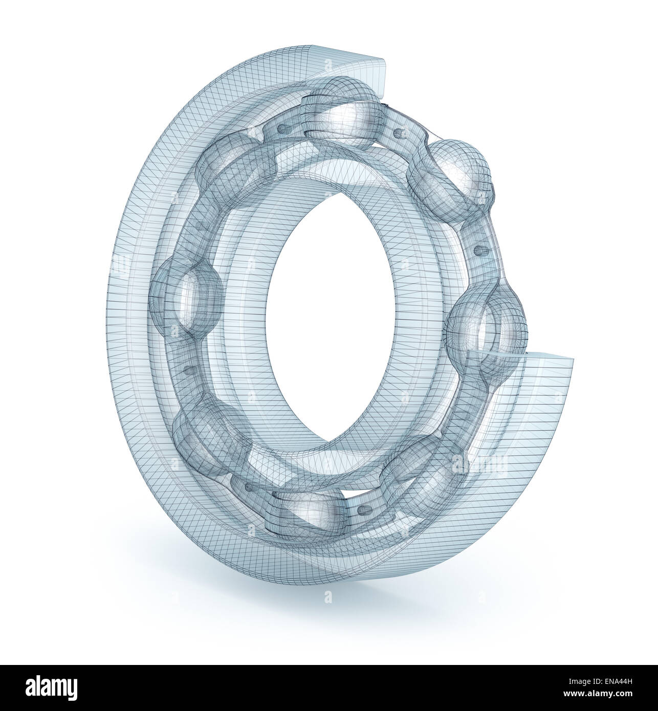 Wire bearing design, isolated on white Stock Photo - Alamy