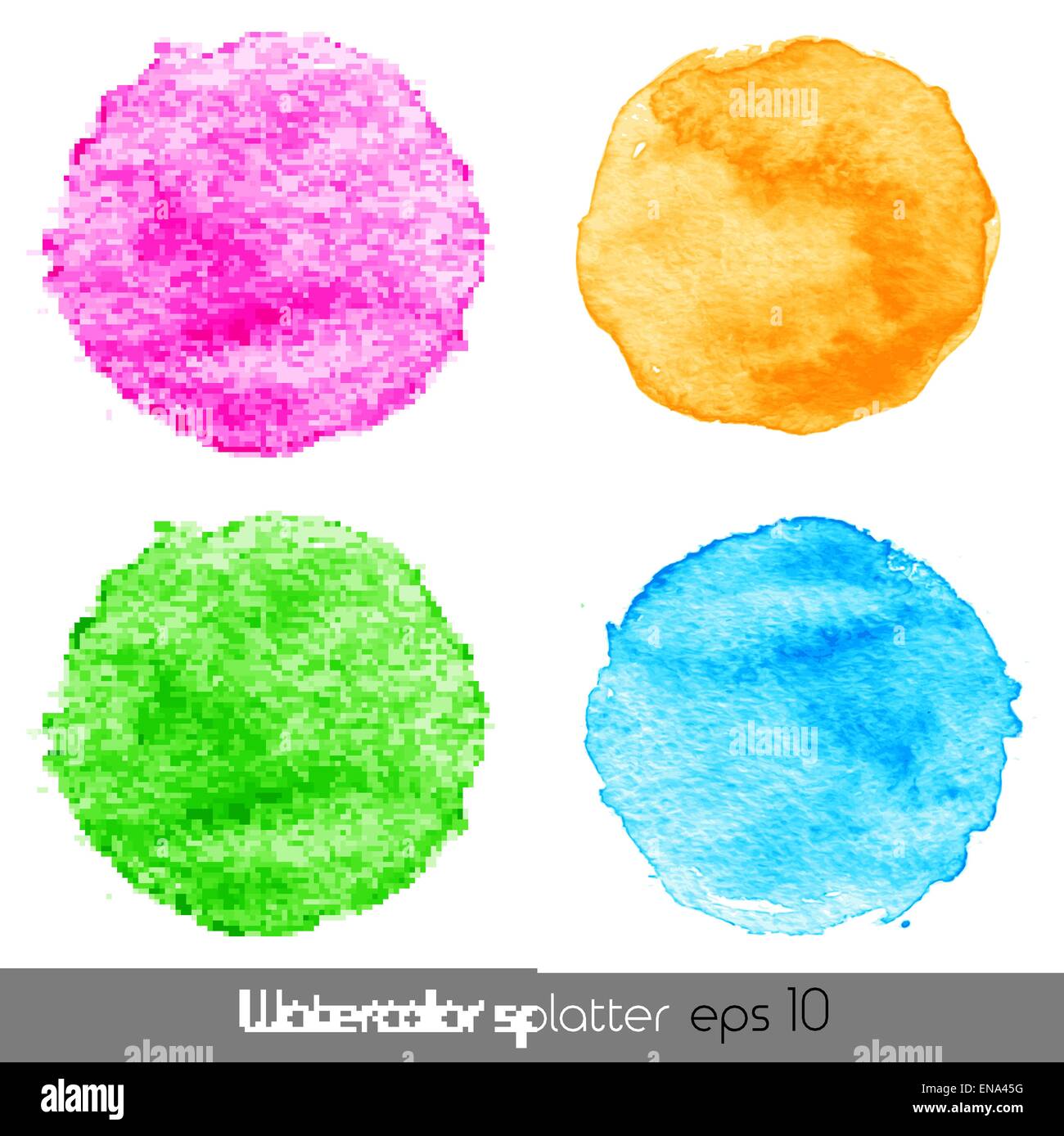 Watercolor splatters. Vector illustration EPS 10 Stock Vector Image ...