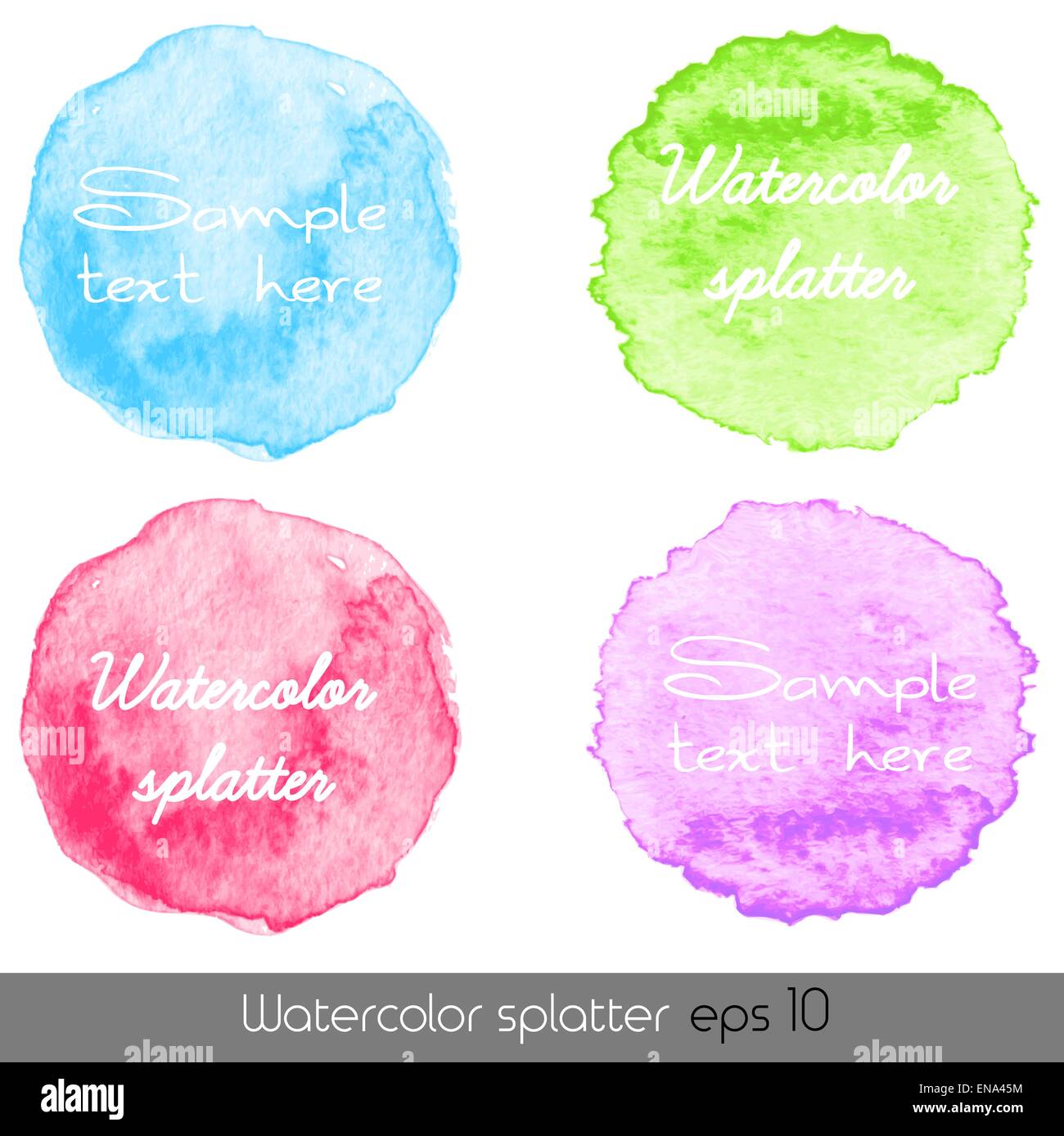 Watercolor splatters. Vector illustration EPS 10 Stock Vector Image ...