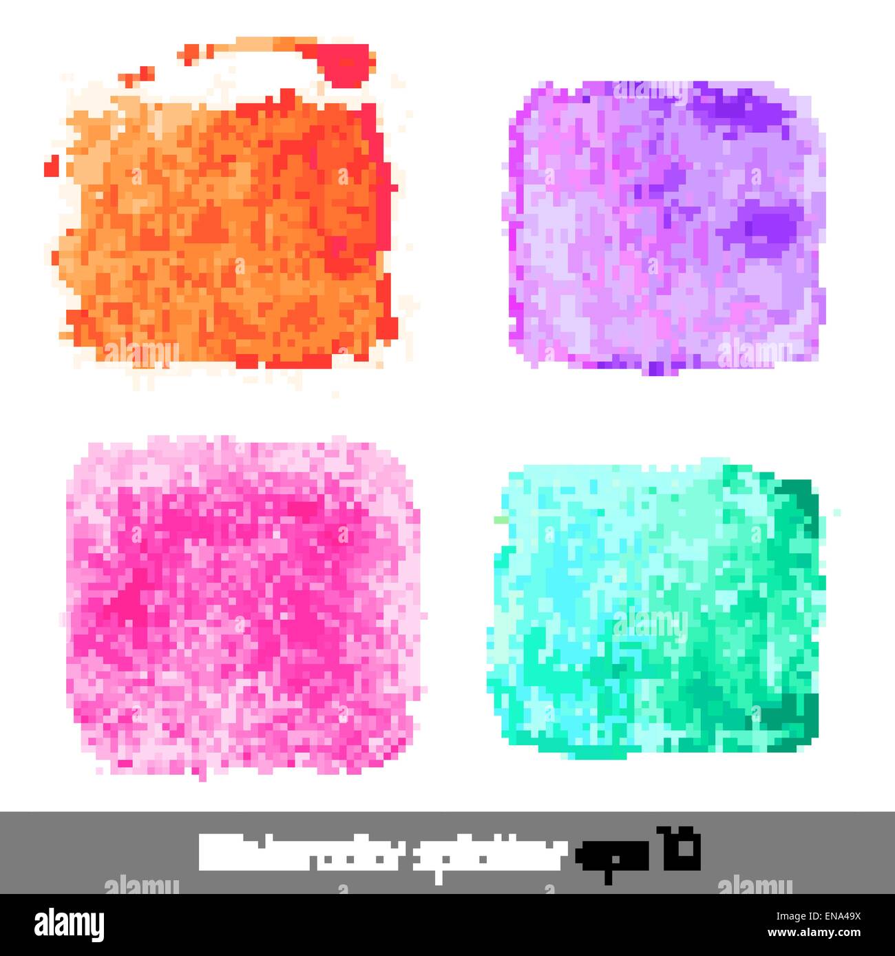 Set of Watercolor splatters. Vector illustration EPS 10 Stock Vector ...