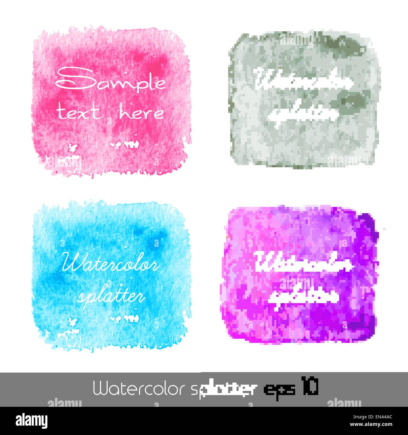 Watercolor splatters. Vector illustration EPS 10 Stock Vector Image ...