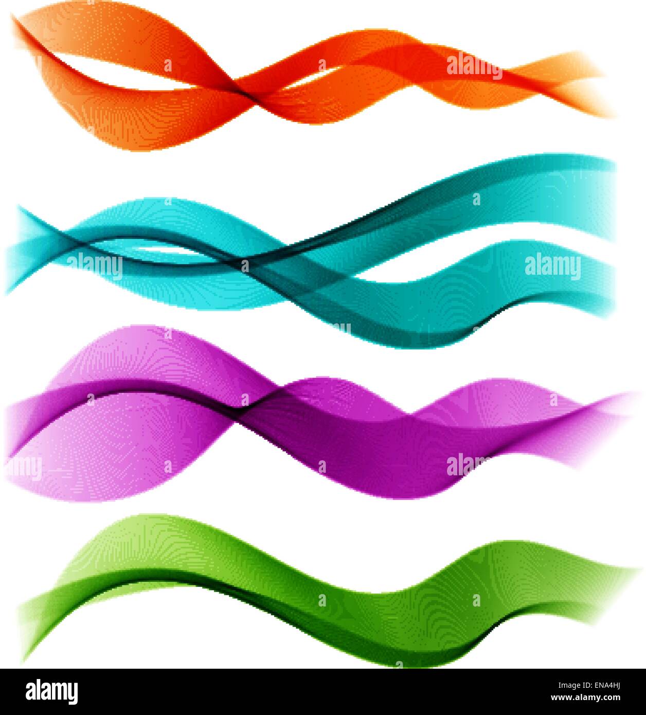 Vector illustration Abstract colorful transparent wave. EPS 10 Stock ...