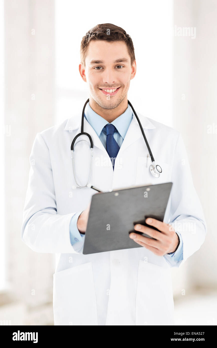 male doctor writing prescription Stock Photo - Alamy