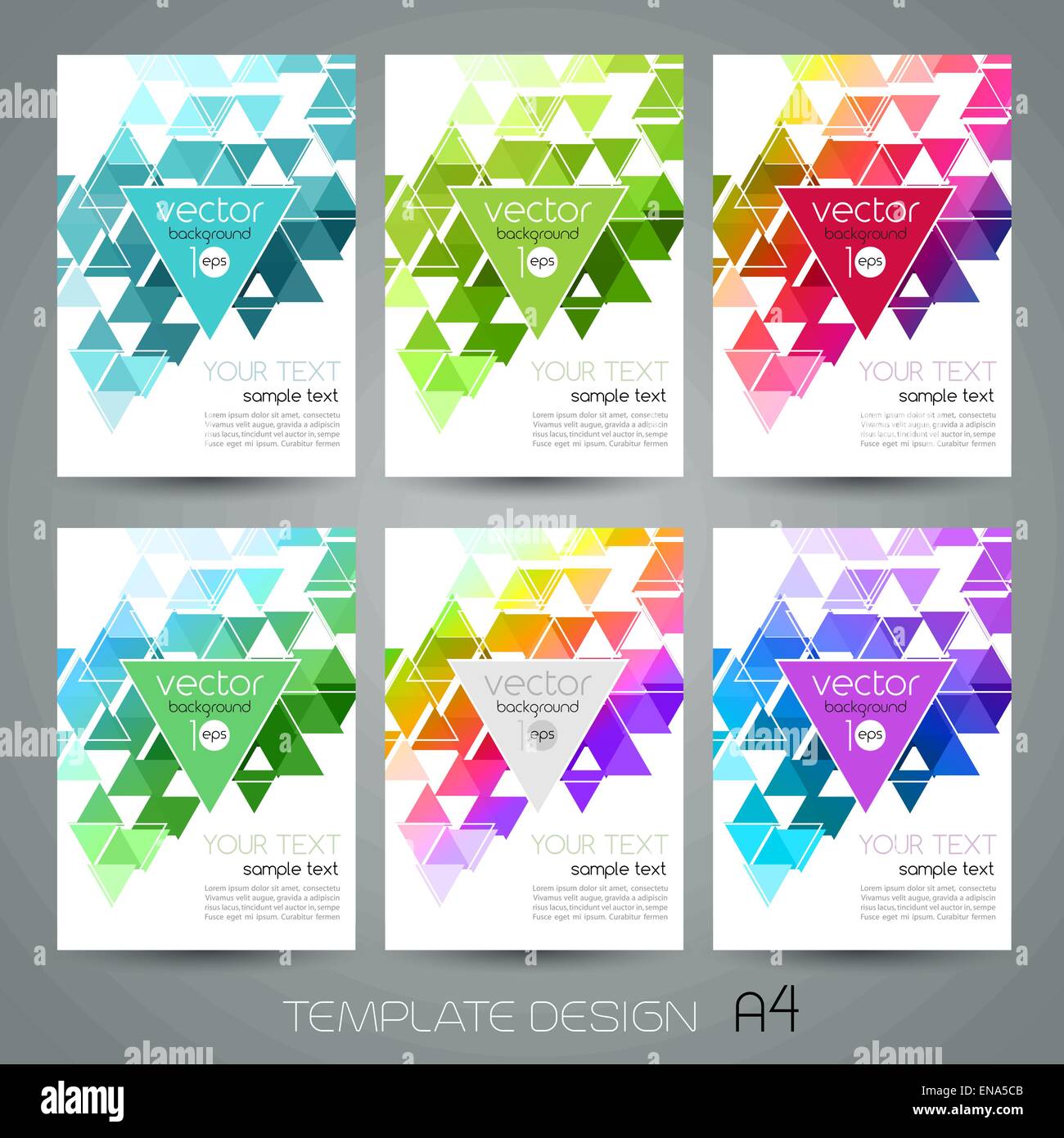 Vector color abstract geometric banner with triangle Stock Vector Image ...