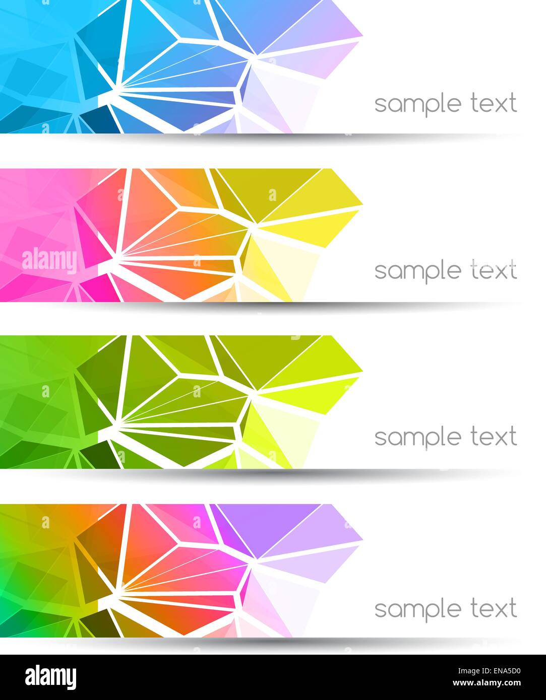 Vector color abstract geometric banner with triangle Stock Vector Image ...